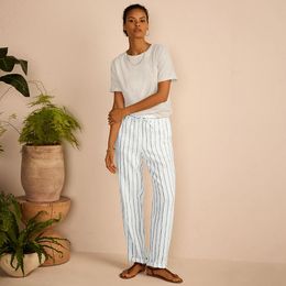 LANDS' END Relaxte Premium Reinleinen-Schlupfhose f&uuml;r Damen in Petite-Gr&ouml;&szlig;e, Damen, size: petite, Elfenbein, Leinen, by Lands' End