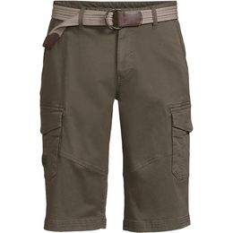 LANDS' END Cargo-Shorts mit G&uuml;rtel f&uuml;r Herren, Herren, size: regular, Gr&uuml;n, Baumwoll-Mischung, by Lands' End