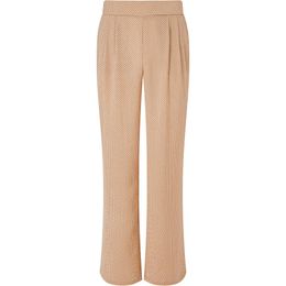 LANDS' END Flie&szlig;ende Satinhose mit weitem Bein f&uuml;r Damen in Petite-Gr&ouml;&szlig;e, Damen, size: petite, Beige, Polyester-Mischung, by Lands' End