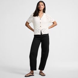 LANDS' END Farbige Soft Denim Relaxte Barrel-Jeans Mid Waist, Damen, size: regular, Schwarz, by Lands' End