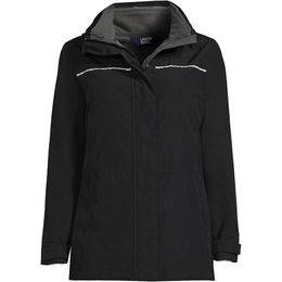 LANDS' END 3-in-1-Squalljacke, Damen, size: regular, Schwarz, Nylon, by Lands' End
