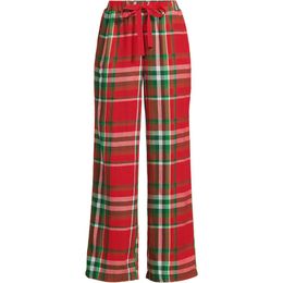 LANDS' END Pyjamahose aus reinem Baumwoll-Flanell f&uuml;r Damen, Damen, size: regular, Rot, Baumwolle, by Lands' End