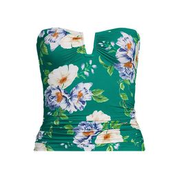LANDS' END Bandeau-Tankini-Top Slender f&uuml;r Damen in Lang-Gr&ouml;&szlig;e, Damen, size: regular, Gr&uuml;n, Elasthan/Nylon-Mischung, by Lands' End