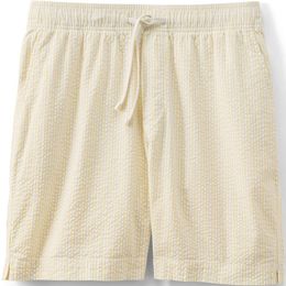 LANDS' END Classic Fit Seersucker-Shorts mit Dehnbund f&uuml;r Herren, Herren, size: regular, Gelb, Baumwoll-Mischung, by Lands' End