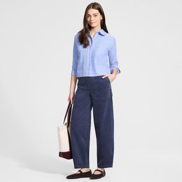 LANDS' END Utility-Barrelhose aus Feincord, Damen, size: regular, Blau, Elasthan/Baumwoll-Mischung, by Lands' End