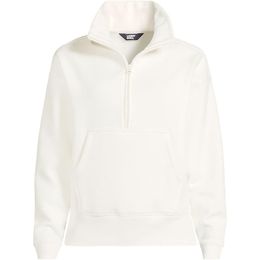 LANDS' END Sweatshirt SERIOUS SWEATS mit Rei&szlig;verschluss f&uuml;r Damen, Damen, size: regular, Elfenbein, Baumwoll-Mischung/Polyester-Mischung, by Lands' End