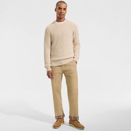 LANDS' END Gef&uuml;tterte Chino mit Komfortbund f&uuml;r Herren, Herren, size: regular, Beige, Elasthan/Baumwoll-Mischung, by Lands' End