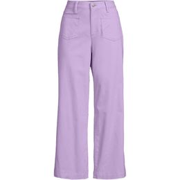 LANDS' END Chino-Culotte f&uuml;r Damen in Petite-Gr&ouml;&szlig;e, Damen, size: petite, Lila, Elasthan/Baumwoll-Mischung, by Lands' End