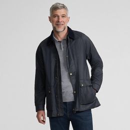LANDS' END Wachsjacke f&uuml;r Herren, Herren, size: regular, Blau, Baumwolle/Polyester, by Lands' End