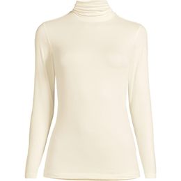 LANDS' END Stretch-THERMASKIN-Oberteil mit Rollkragen f&uuml;r Damen, Damen, size: regular, Elfenbein, Elasthan/Polyester-Mischung, by Lands' End