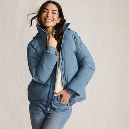 LANDS' END Wasserabweisende Daunenjacke f&uuml;r Damen, Damen, size: regular, Blau, Nylon, by Lands' End