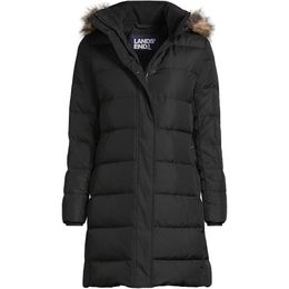 LANDS' END Daunenmantel mit Kapuze f&uuml;r Damen in Petite-Gr&ouml;&szlig;e, Damen, size: petite, Schwarz, Polyester, by Lands' End