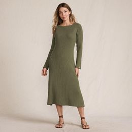 LANDS' END Strickkleid Silk Touch f&uuml;r Damen in Petite-Gr&ouml;&szlig;e, Damen, size: petite, Gr&uuml;n, Polyester/Nylon/Viskose, by Lands' End