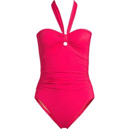 LANDS' END Wandelbarer Bandeau-Badeanzug Slender, hoher Beinausschnitt f&uuml;r Damen in Plus-Gr&ouml;&szlig;e, Damen, size: plus, Rot, Elasthan/Nylon-Mischung, by Lands' End