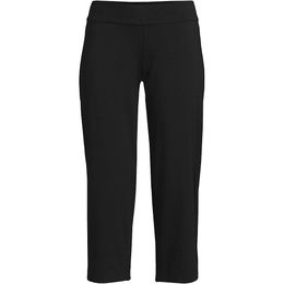 LANDS' END Stretch-Freizeithose in 3/4-L&auml;nge f&uuml;r Damen, Damen, size: regular, Schwarz, Baumwoll-Mischung, by Lands' End
