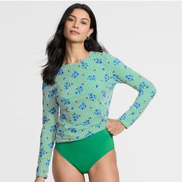 LANDS' END Bikinihose zum Umschlagen, High Waist, f&uuml;r Damen, Damen, size: regular, Gr&uuml;n, Nylon-Mischung, by Lands' End