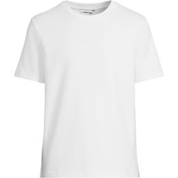 LANDS' END Seriously Soft T-Shirt, Herren, size: regular, Wei&szlig;, Baumwolle/Polyester/Baumwoll-Mischung, by Lands' End