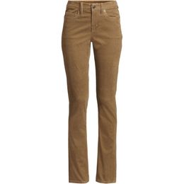 LANDS' END Straight Fit Cordhose Mid Waist f&uuml;r Damen in Tall-Gr&ouml;&szlig;e, Damen, size: tall, Braun, Baumwoll-Mischung, by Lands' End