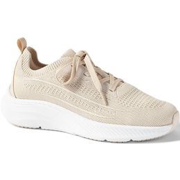 LANDS' END Leichte Sneaker in Strick-Optik f&uuml;r Damen, Damen, size: regular, Beige, Polyester, by Lands' End