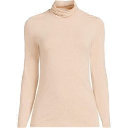 LANDS' END Rollkragenshirt aus Baumwoll/Modalmix in Petite-Gr&ouml;&szlig;e, Damen, size: petite, Braun, Baumwolle/Elasthan/Baumwolle Modal, by Lands' End