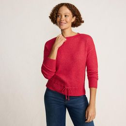 LANDS' END Wool Touch Pullover mit B&auml;ndchenzug-Saum f&uuml;r Damen in Petite-Gr&ouml;&szlig;e, Damen, size: petite, Rot, Wolle/Polyester/Viskose, by Lands' End