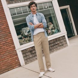 Twill-Hose mit Stretch f&uuml;r Herren, Herren, size: regular, Braun, Elasthan/Baumwoll-Mischung, by Lands' End
