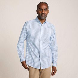 LANDS' END Ultimativ-Hemd f&uuml;r Herren, Classic Fit, Herren, size: regular, Blau, Elasthan/Baumwoll-Mischung/Polyester-Mischung, by Lands' End