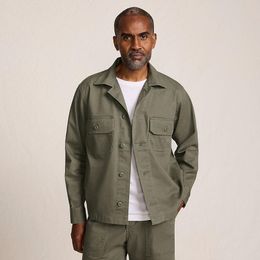LANDS' END Jacquard-Hemdjacke f&uuml;r Herren, Herren, size: regular, Gr&uuml;n, Baumwoll-Mischung, by Lands' End