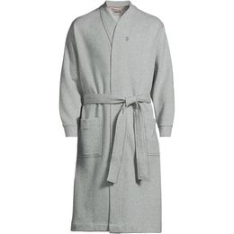 LANDS' END Serious Sweats wadenlanger Bademantel f&uuml;r Herren, Herren, size: regular, Grau, Baumwoll-Mischung/Polyester-Mischung, by Lands' End