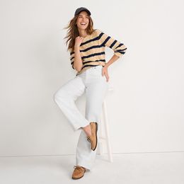 LANDS' END Jeans High Waist mit weitem Bein Farbig, Damen, size: regular, Wei&szlig;, Baumwoll-Mischung/Polyester-Mischung, by Lands' End