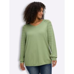 sheego V-Ausschnitt-Pullover