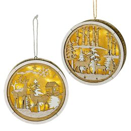2er-Set LED-Anh&auml;nger &raquo;Winterwald&laquo;