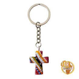 Schl&uuml;sselanh&auml;nger Speckstein - Kreuz