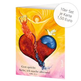 10er-Set Klappkarte &raquo;Gott spricht: Siehe, ich mache alles neu&laquo; Offb 21,5