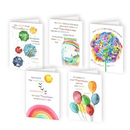 5er-Set Gru&szlig;karten &raquo;Regenbogen&laquo;