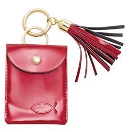Schl&uuml;sselanh&auml;nger-Tasche mit Ichthys-Pr&auml;gung