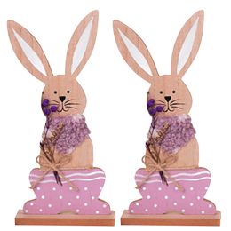 2er-Set Dekofigur &raquo;Osterhase mit Trockenbl&uuml;ten&laquo;