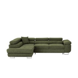 H&ouml;ffner Ecksofa mit Schlaffunktion Tereccia &brvbar; gr&uuml;n &brvbar; Ma&szlig;e (cm): B: 273 H: 73 T: 203.0