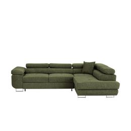 H&ouml;ffner Ecksofa mit Schlaffunktion Tereccia &brvbar; gr&uuml;n &brvbar; Ma&szlig;e (cm): B: 273 H: 73 T: 203.0