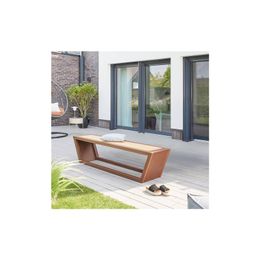 Home Deluxe Sitzgarnitur aus Stahl KOBON Braun - Made in Germany - 1 x Bank