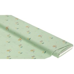 buttinette Baumwoll-Jersey "Tiere", mint-color
