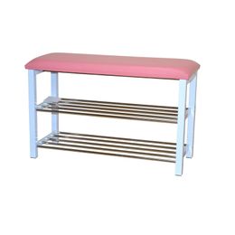 m&ouml;bel direkt online Sitzbank / Schuhregal Luisa rosa