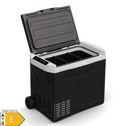 Klarstein PolarForce 37 l Kompressor-K&uuml;hlbox LCD-Panel Beleuchtung Off-Road Batterieschutz 12V/230V Schwarz 40 Liter