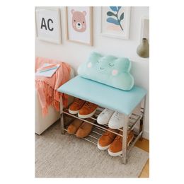 m&ouml;bel direkt online Sitzbank / Schuhregal Luisa t&uuml;rkis