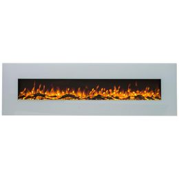 Xora Elektrokamin, Wei&szlig;, Metall, Kunststoff, Glas, bernsteinfarben, 183x55x14 cm, Fernbedienung, Flammeneffekt separat schaltbar, &Uuml;berhitzungsschutz, Dimmer, Freizeit, Heizen & K&uuml;hlen, Elektrokamine