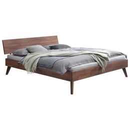 Hasena Bett, Nussbaum, Holz, Nussbaum, massiv, 140x200 cm, in verschiedenen Holzarten erh&auml;ltlich, Gr&ouml;&szlig;en &Uuml;ber- und Sondergr&ouml;&szlig;en erh&auml;ltlich, Schlafzimmer, Betten, Einzelbetten