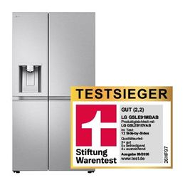 LG SidebySide K&uuml;hlschrank (B, 623L, 179 cm hoch) mit Eis, Crushed Ice und Wasserspender & internem Wassertank GSLE91MBAB