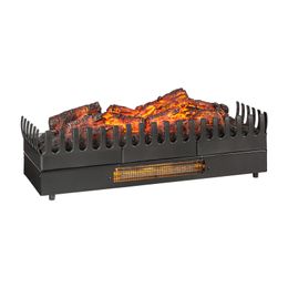 Klarstein Kamini FXL Elektrischer Kamin Kamineinsatz 1000/2000W 2W LED schwarz