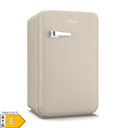 Klarstein Audrey Evo Mini K&uuml;hlschrank 90L Retro-Design leise kompakt 3 Farben Creme 90 Liter