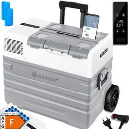 Kesser&reg; Kompressor K&uuml;hlbox elektrisch Gefrierbox, Mit APP-Steuerung USB-Anschluss 12/24 V 230V, +Teleskopstange R&auml;der K&uuml;hlschrank K&uuml;hlung bis -20 &deg;C f&uuml;r Auto, Lkw, Boot, Reisemobil, Camping